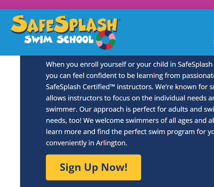 4.4 ⭐ SafeSplash Swim School - Arlington Reviews by Real Customers 2024