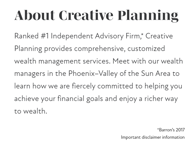 5 ⭐ Creative Planning Reviews by Real Customers 2025, +16028525520